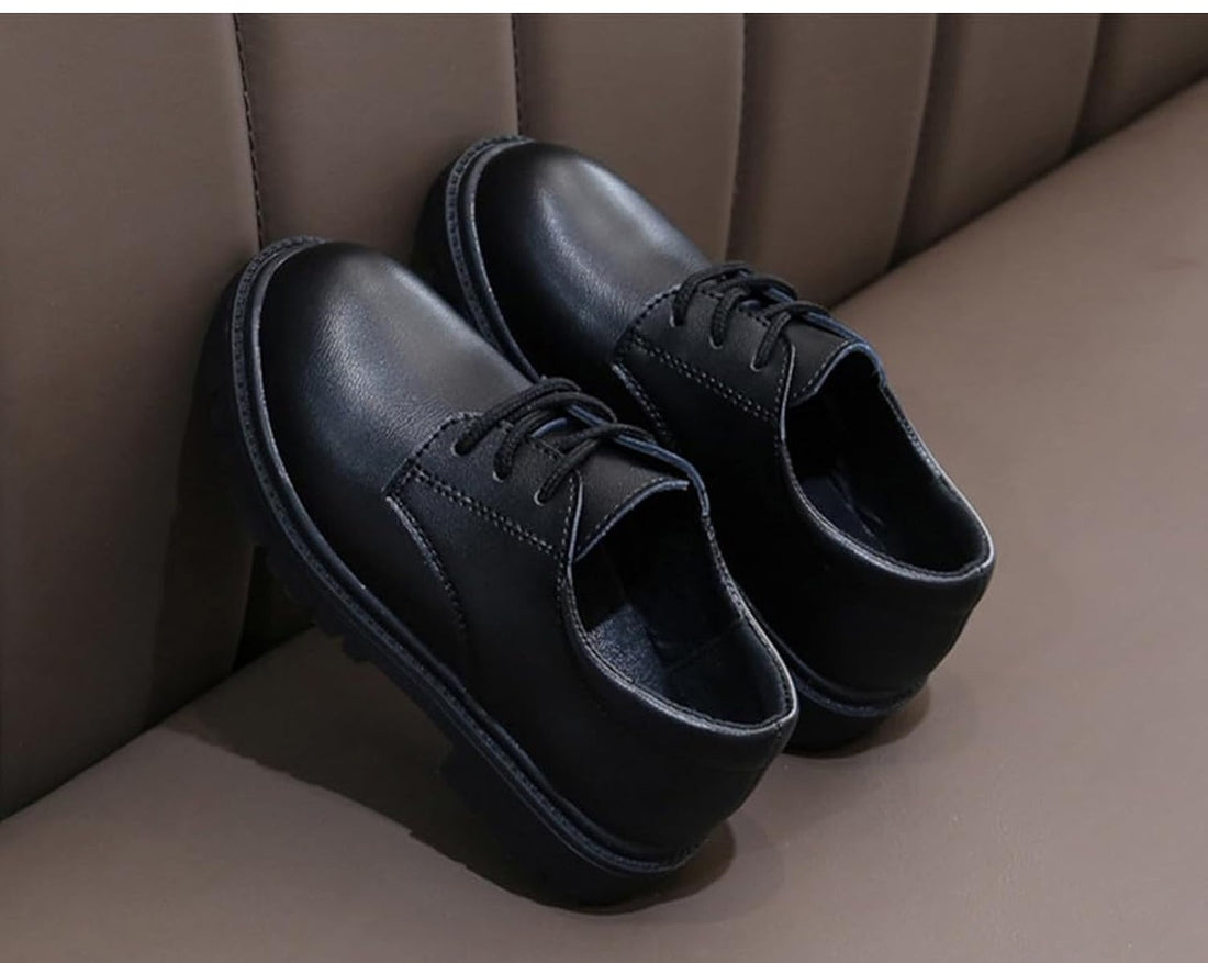 Unisex Classic Lace-Up Oxford Uniform School Dress Shoes – 4kidswear