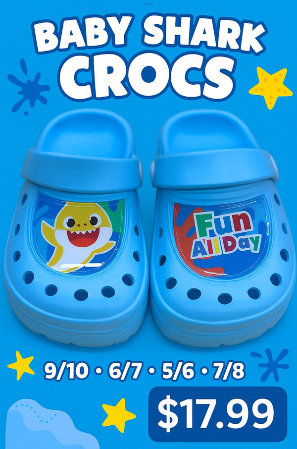 Baby Shark Blue Crocs – 4kidswear